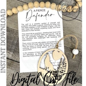 A Fierce Defender - Wolf Story Ornament, Family Defender, Father's Day ...