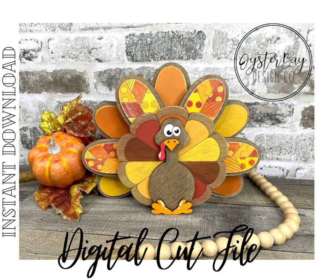 Turkey Shelf Sitter DIY Kit, Thanksgiving Turkey DIY Kit, Stand-a-lone ...