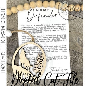 A Fierce Defender - Wolf Story Ornament, Family Defender, Father's Day ...