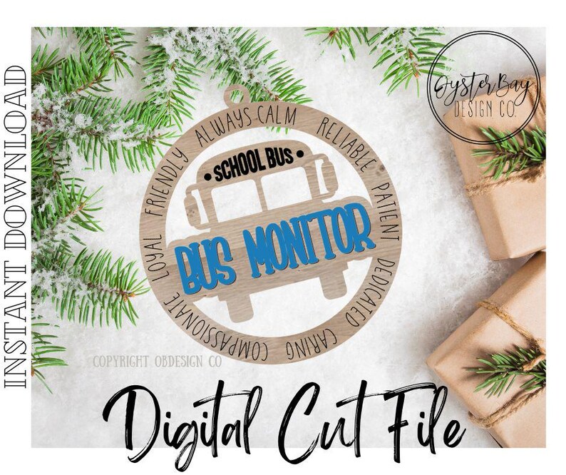 Bus Monitor Ornament SVG, Best Bus Monitor Ever Ornaments, Personalized ...
