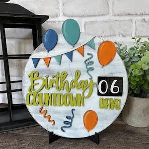 Birthday Countdown Calendar, Perpetual Countdown Calendar, Happy ...