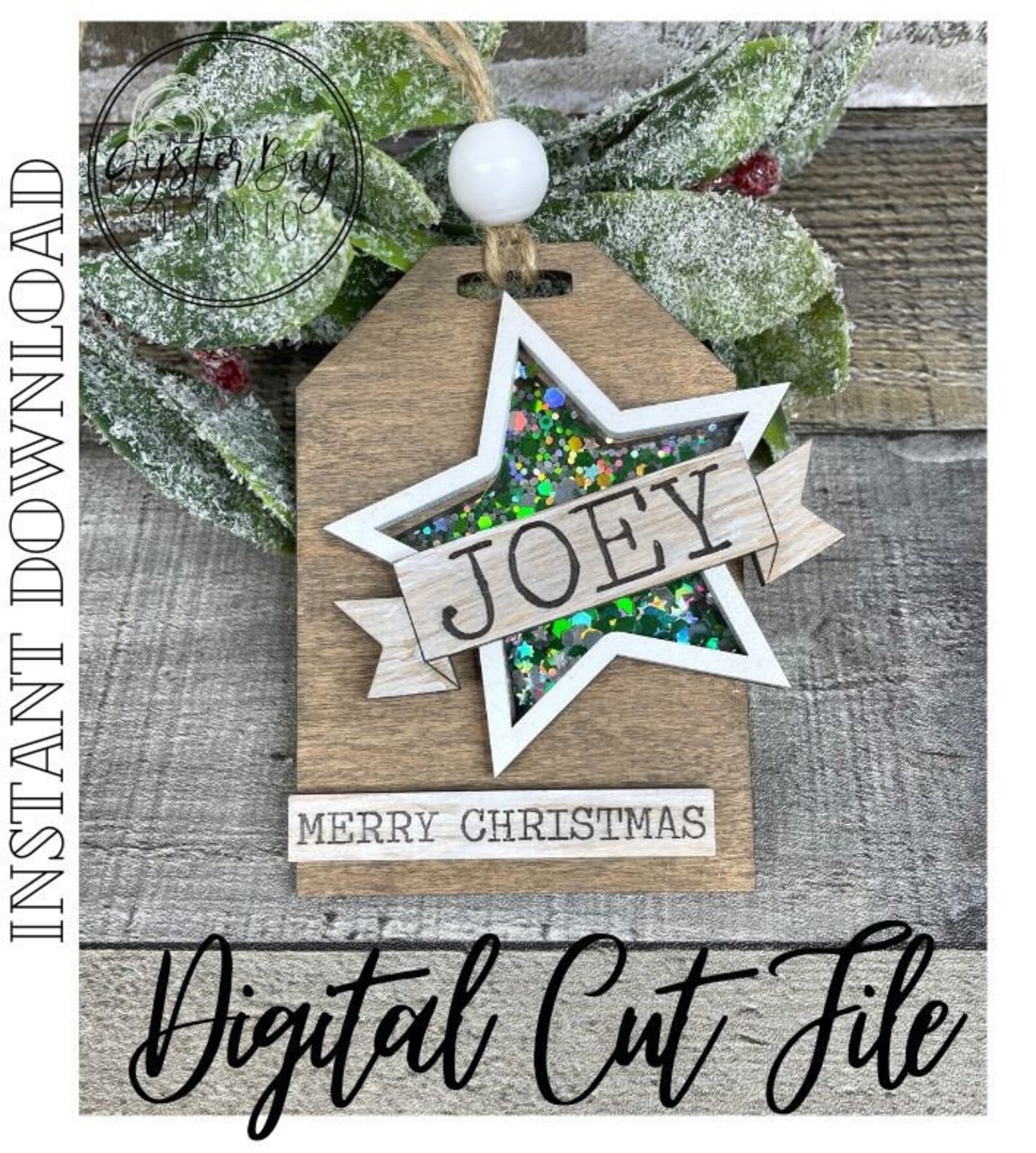 Tag Shaker Christmas Ornaments - 3 Designs Included, Shaker Ornaments ...