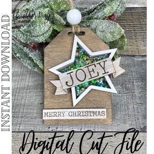 Tag Shaker Christmas Ornaments - 3 Designs Included, Shaker Ornaments ...