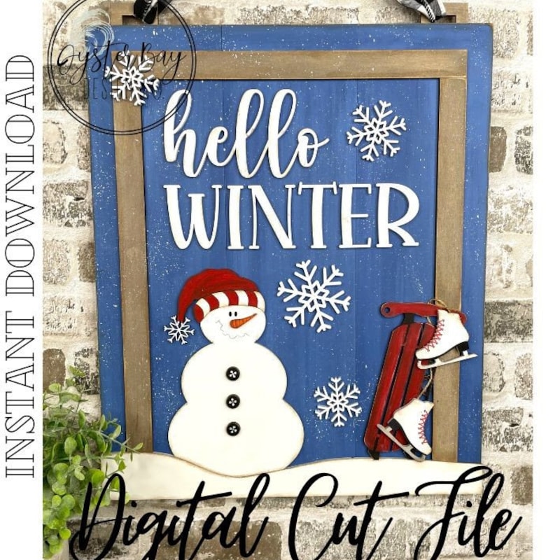 Hello Winter Sign - Etsy