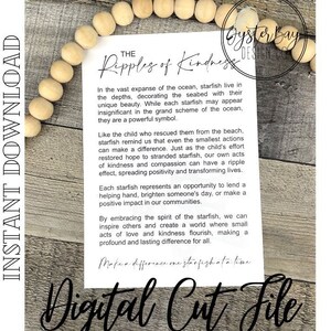 Ripples of Kindness - Starfish Ornament, Starfish Ornament SVG, Car ...