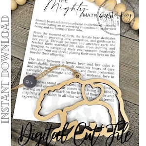 The Mighty Matriarch Bear and Cub Ornament, Mama Bear Ornament SVG, Car ...