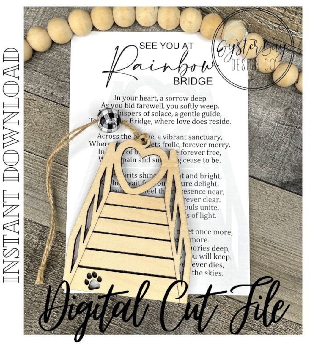 See You at Rainbow Bridge Dog and Cat Ornament, Pet Memorial Ornament ...