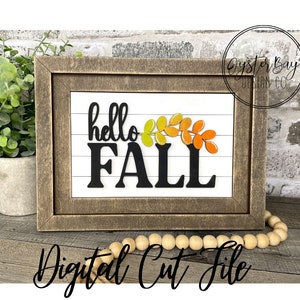 Insert for Chunky Farmhouse Frame Interchangeable Sign File, Hello Fall ...