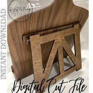 Cutting Board Cookbook Holder - Cook, Eat, Enjoy Cookbook Stand SVG ...