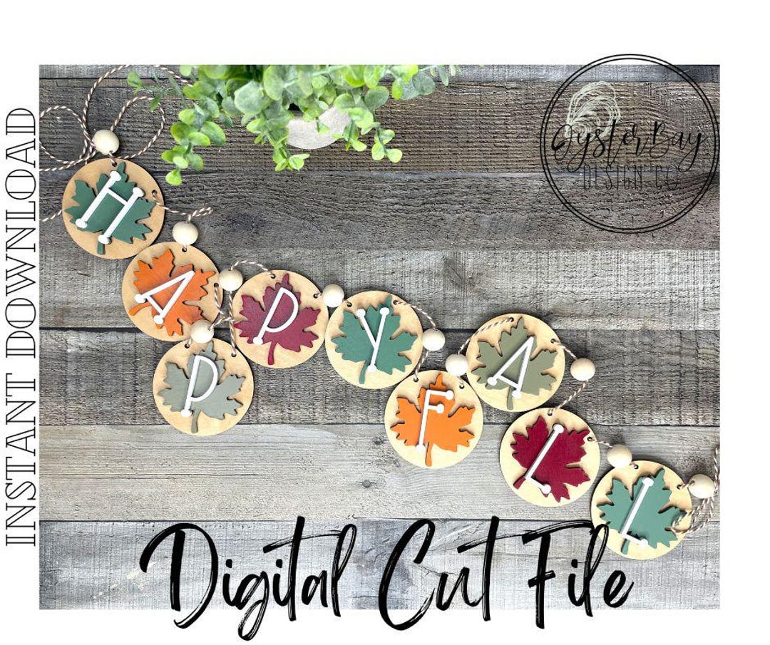 Fall Maple Leaf Banner, Fall Maple Mantel Banner, Fall Décor, Fall ...