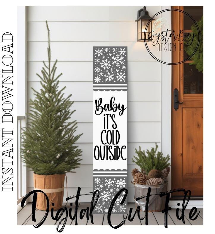 Winter Porch Sign SVG File: Snowflake Design (digital Download) - Etsy