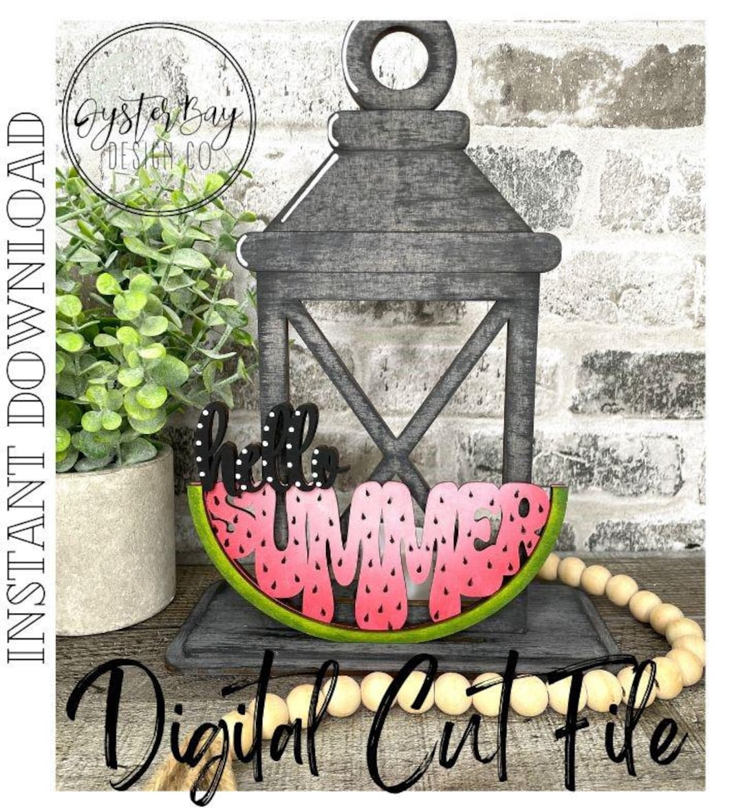 Watermelon Lantern Insert, Summer Lantern Votive Interchangeable Insert ...