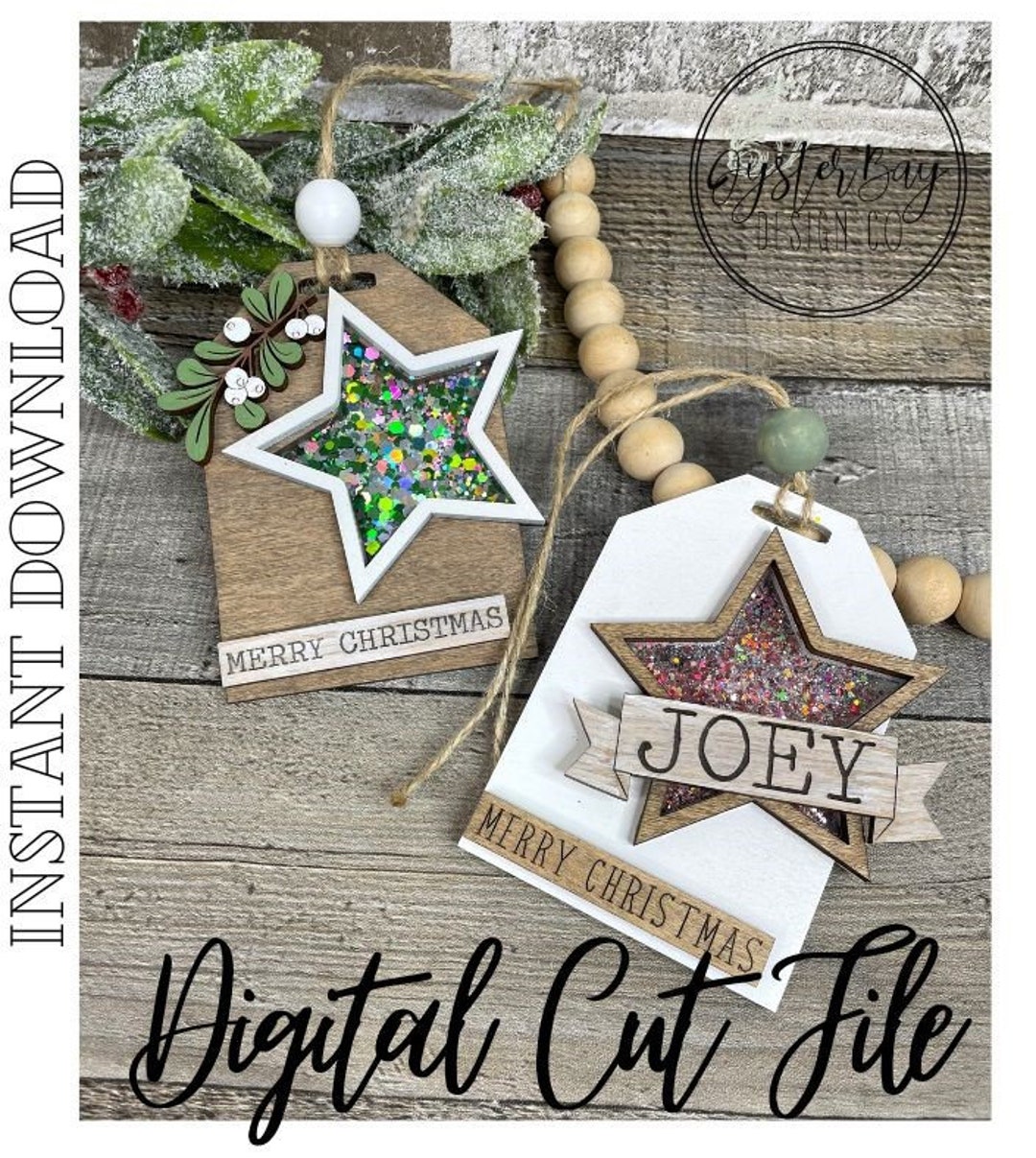 Tag Shaker Christmas Ornaments - 3 Designs Included, Shaker Ornaments ...