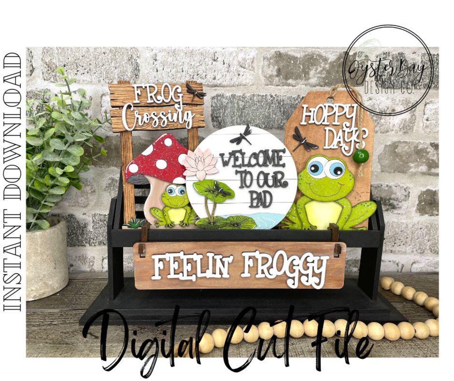 Frog Tiered Tray Insert SVG, Frog Theme Tiered Tray Insert SVG, Frog ...