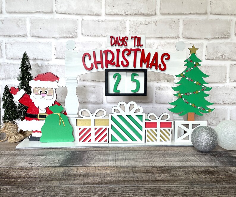 FOR .13" WOOD Days 'til Christmas Countdown Calendar, Christmas ...