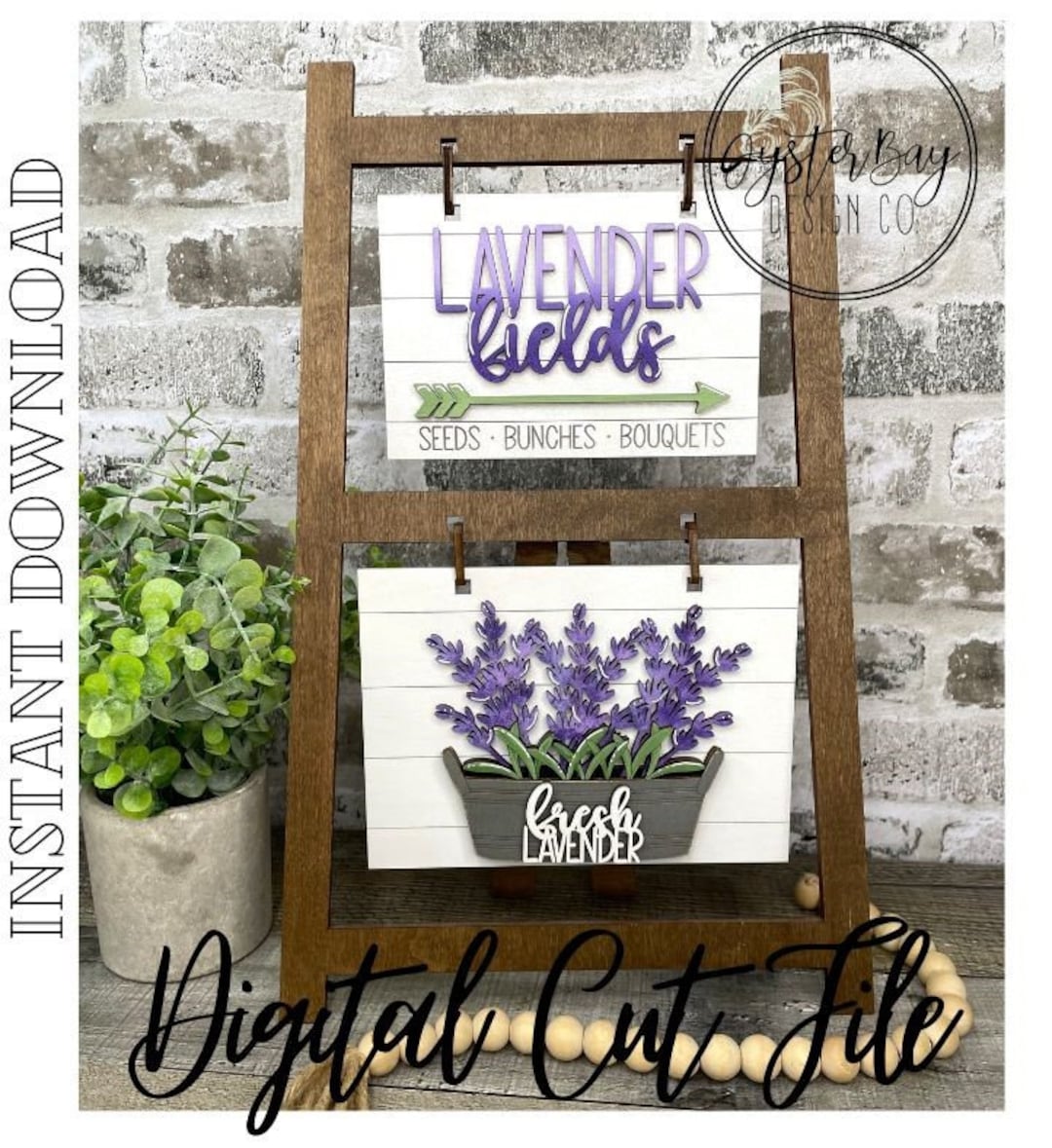 Insert for Ladder Farmhouse Interchangeable Sign, Lavender Fields ...