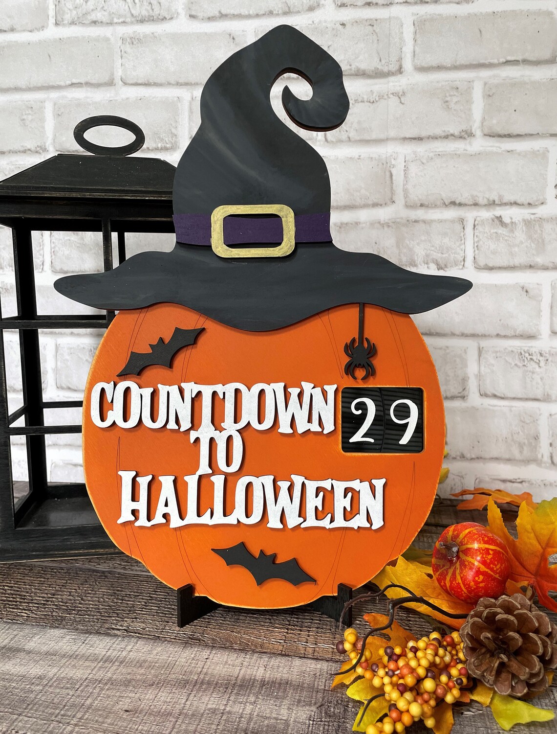 Pumpkin Witches Hat Countdown Calendar Perpetual Countdown - Etsy