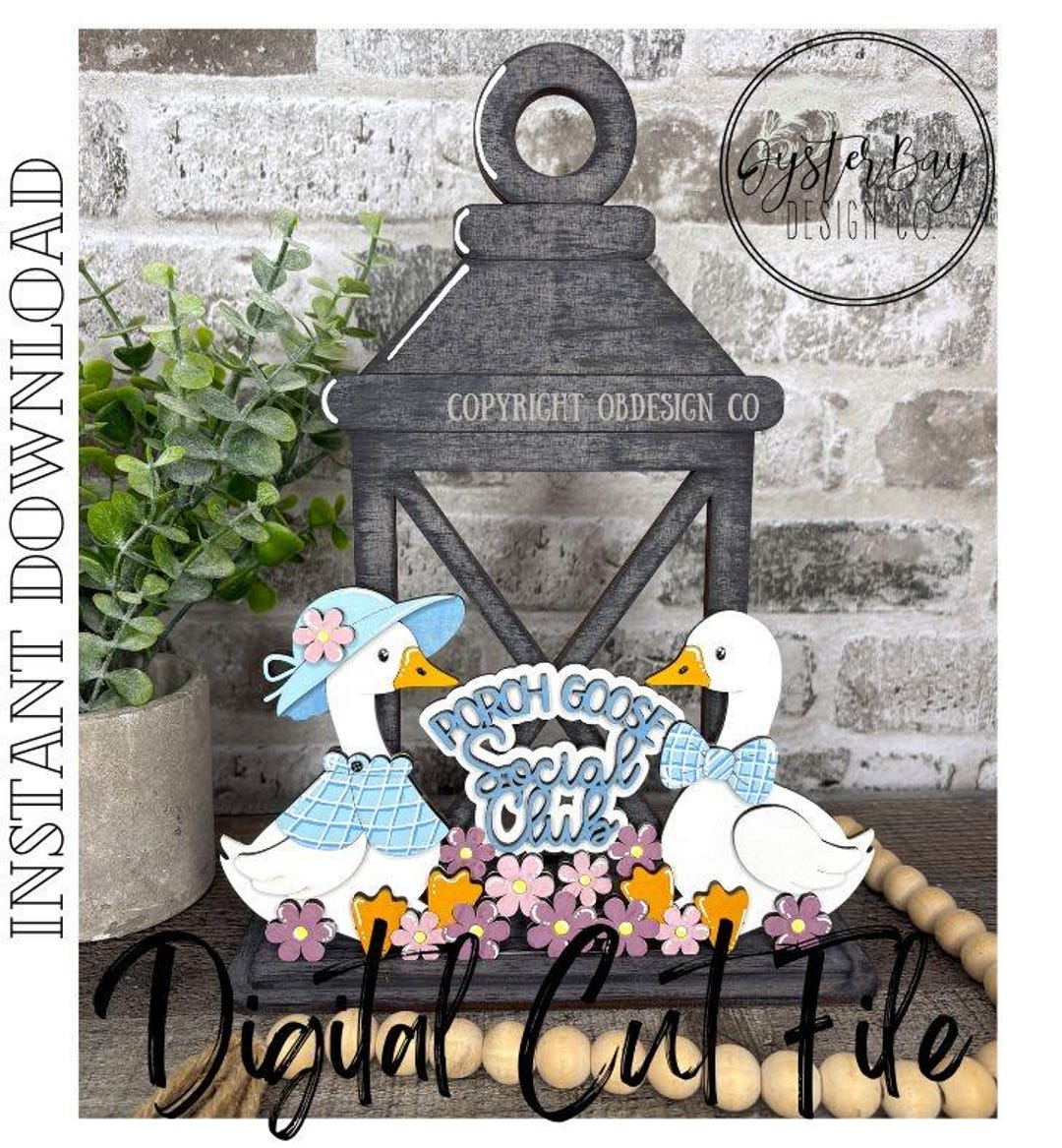 Goose Lantern Insert, Summer Lantern Votive Interchangeable Insert SVG ...