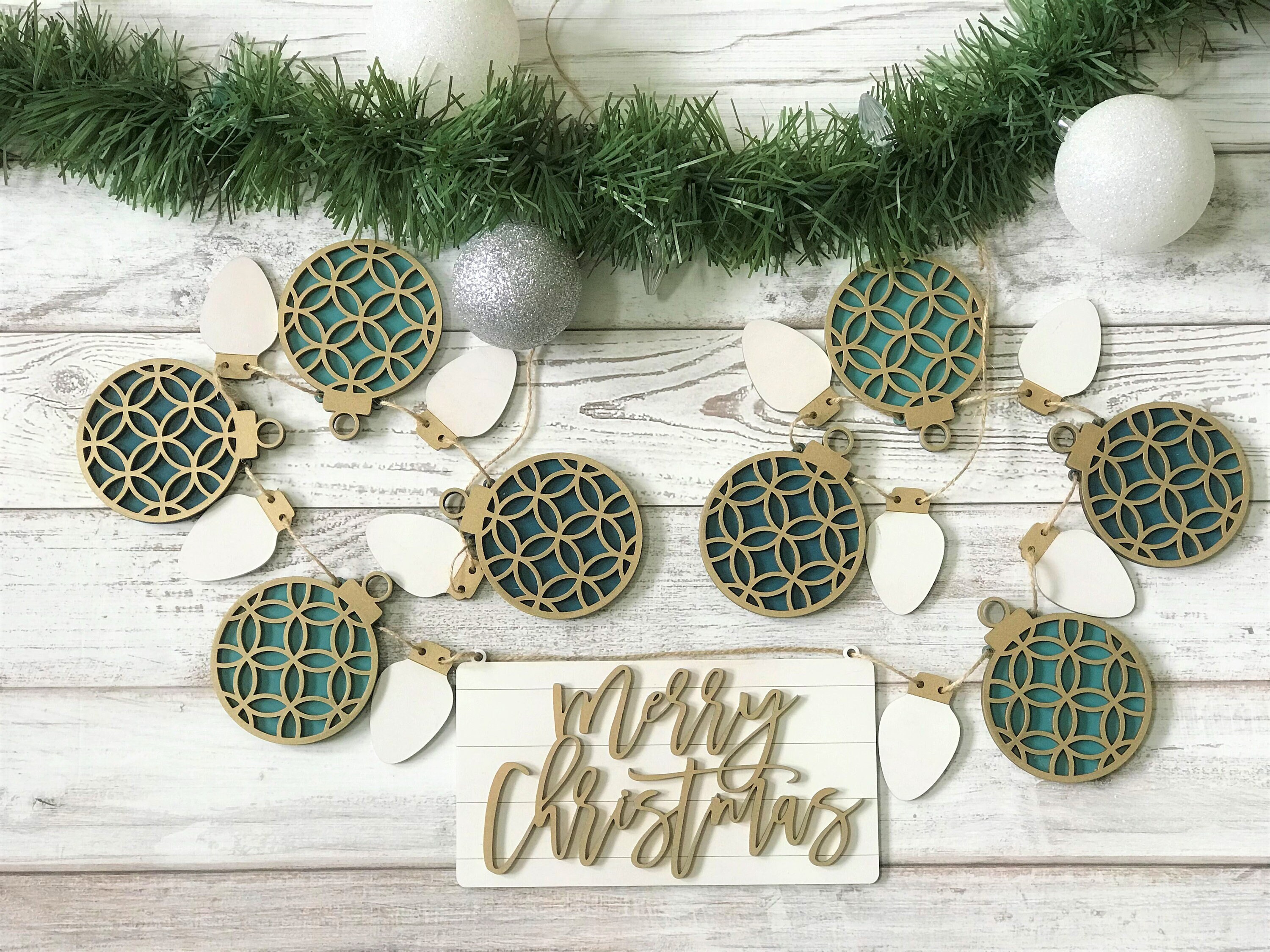 Christmas Ornament Banner Mantle Christmas Banner Christmas - Etsy