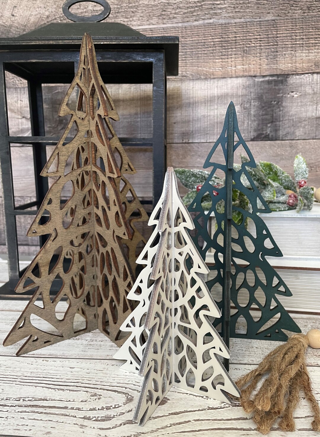 3D Christmas Trees (branch), Farmhouse Christmas, Rustic Christmas ...
