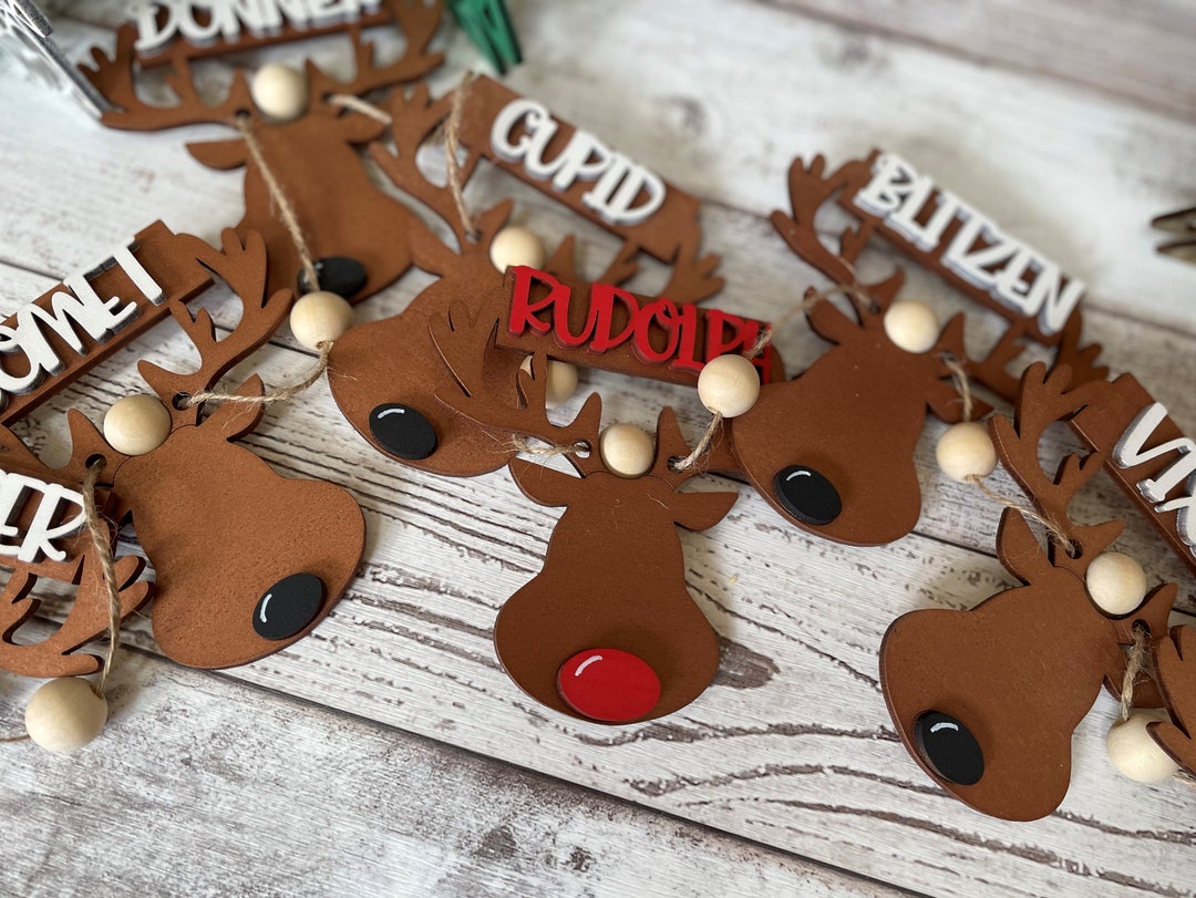 Reindeer Christmas Banner SVG File, Holiday Decor (digital File Only ...