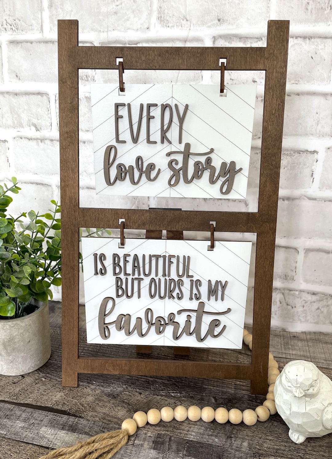Insert for Ladder Farmhouse Interchangeable Sign, Every Love Story Sign ...