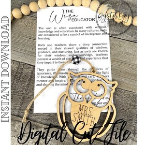 The Wise Educator Owl Ornament, Teacher Ornament, Educator Gift, Car ...