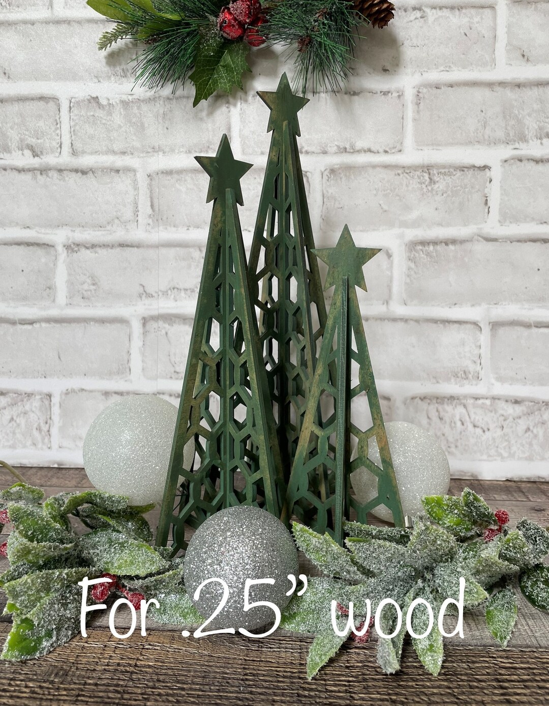 3D Chevron Christmas Tree Digital File, Rustic Farmhouse Decor (1/4 ...