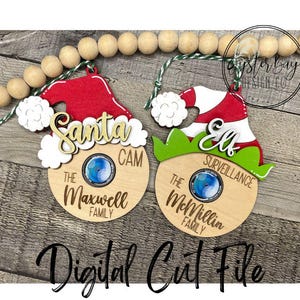 Santa Cam - Elf Surveillance Ornament SVG, Santa Elf Christmas ...