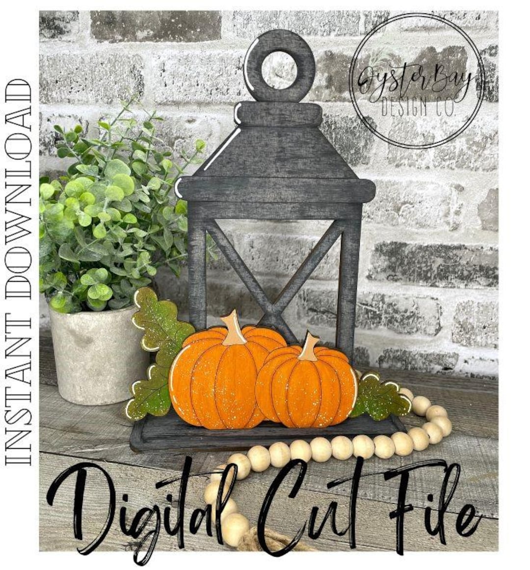 Fall Pumpkins Lantern Insert, Fall Pumpkin Lantern Votive ...
