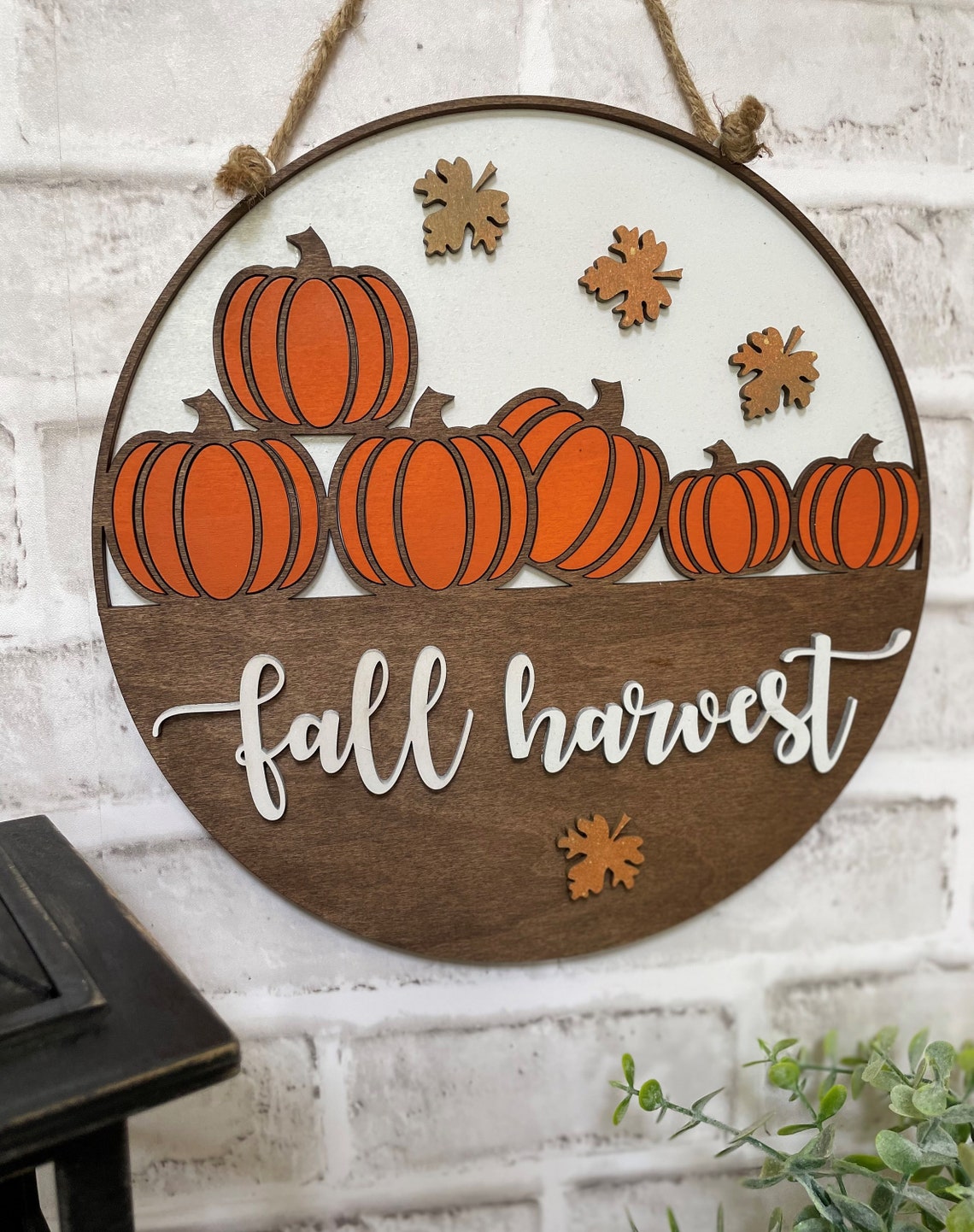 Fall Harvest Pumpkin Door Hanger Laser Cut File (digital File) - Etsy