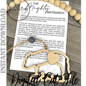 The Mighty Matriarch Bear and Cub Ornament, Mama Bear Ornament SVG, Car ...