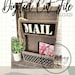 Hanging Mail Station, Rustic Farmhouse Mail Holder, Kitchen Mail ...