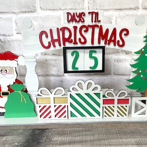 FOR .13" WOOD Days 'til Christmas Countdown Calendar, Christmas ...