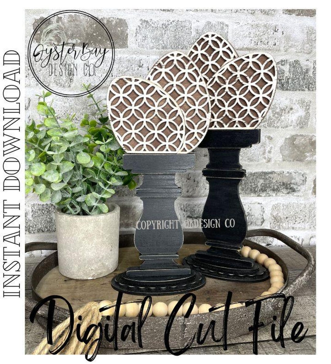 Vintage Pattern Egg Insert for Spindle Interchangeable Shelf Sitter ...