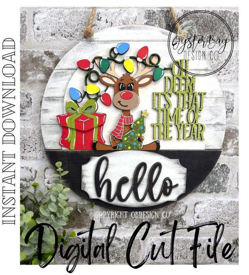Oh Deer Insert SVG for Interchangeable Door Hanger/interior Sign ...