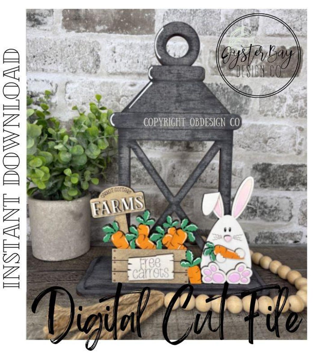 Easter Carrot Cottage Lantern Insert - Laser Cut File (digital File ...