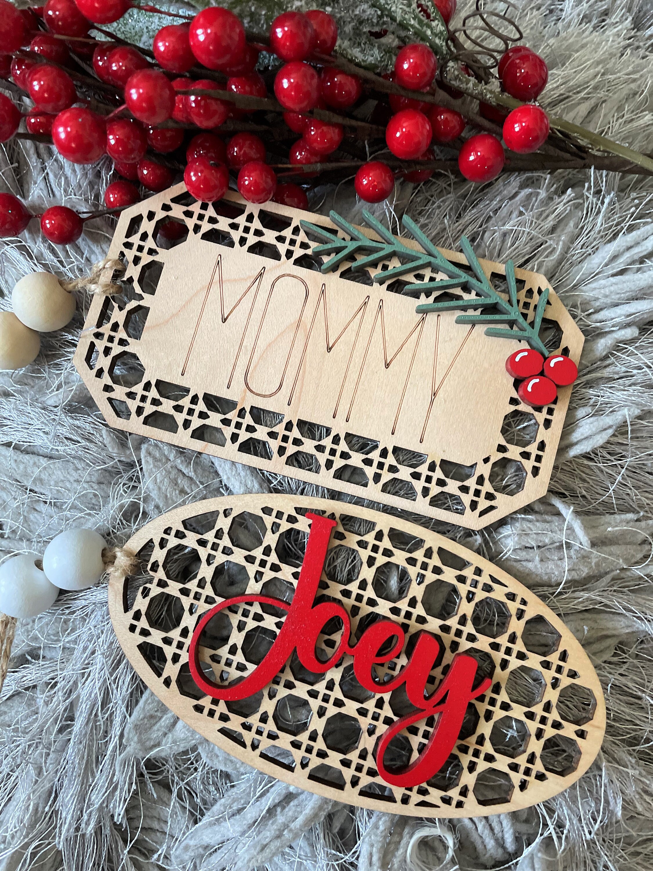 Stocking Tags 3 Designs 3 Shapes 1 Pine Berry Accent Tag - Etsy