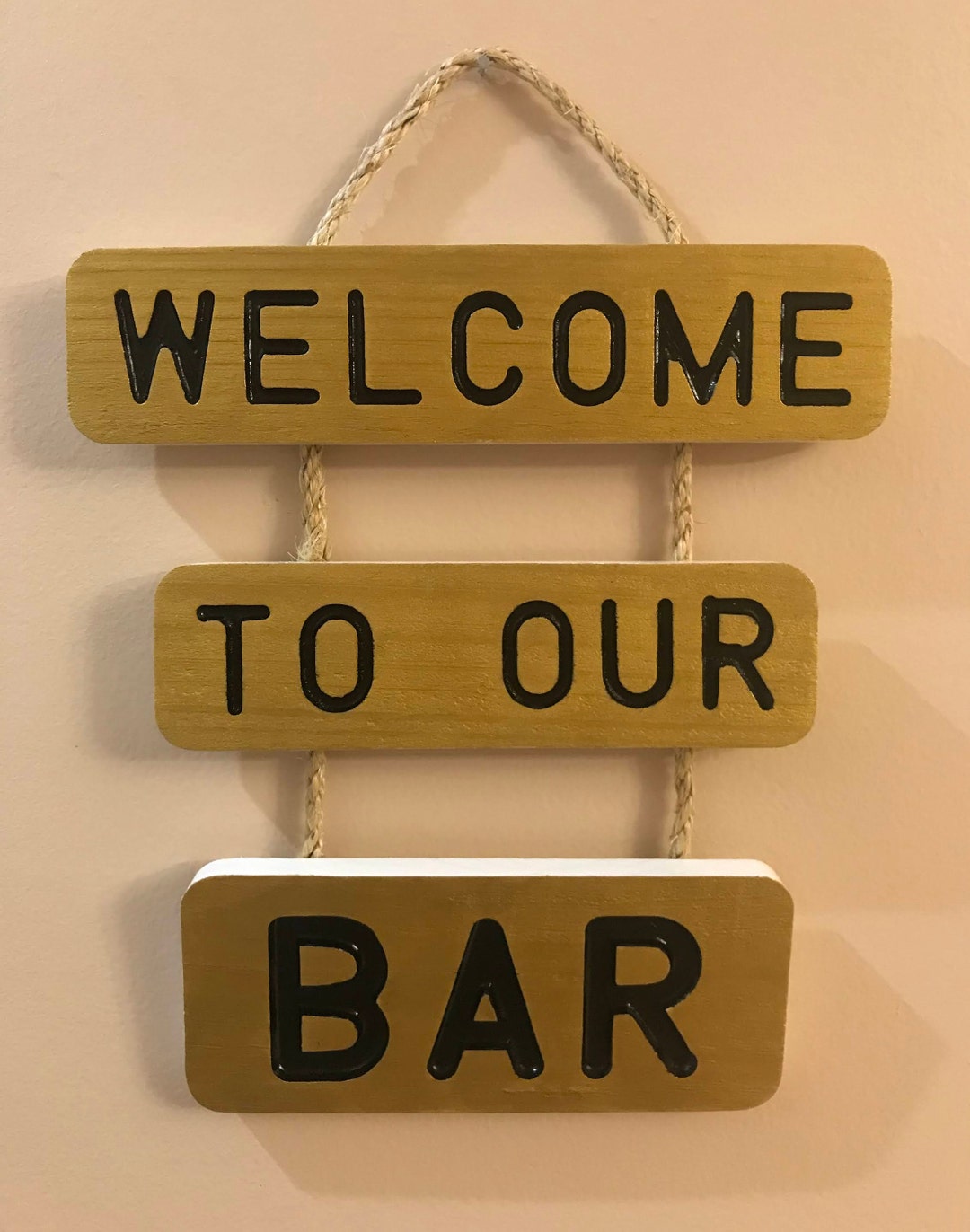 Welcome to Our Bar Hanging Sign - Etsy