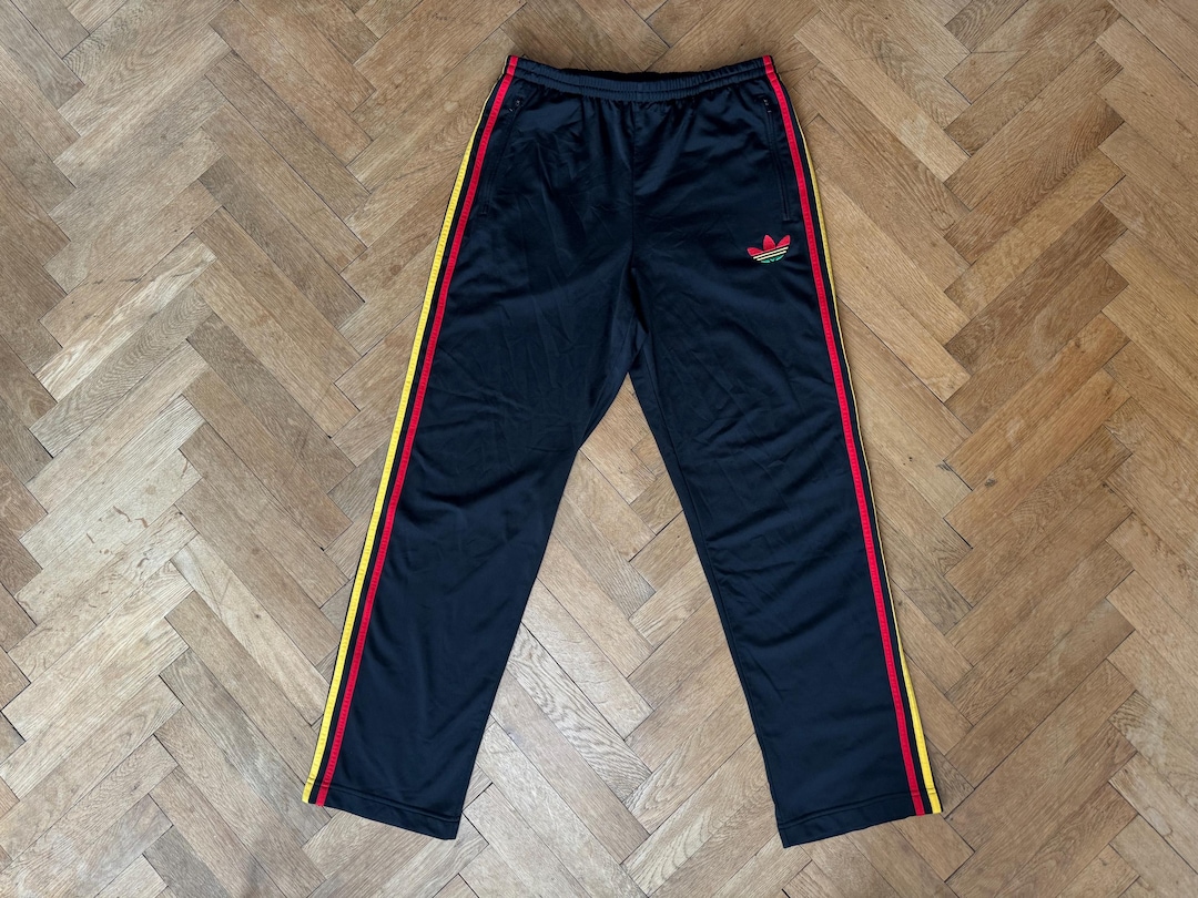 Vintage Adidas Trefoil Rasta Trackpants M - Etsy