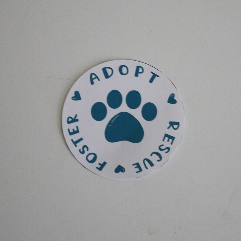 Adopt, Foster, Rescue Sticker - Etsy