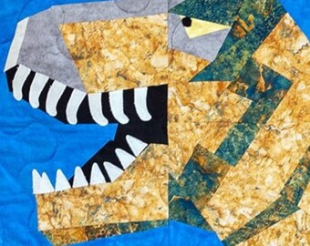 T-rex Roarinstant Download/pdf Quilt Pattern hobbs Designs - Etsy