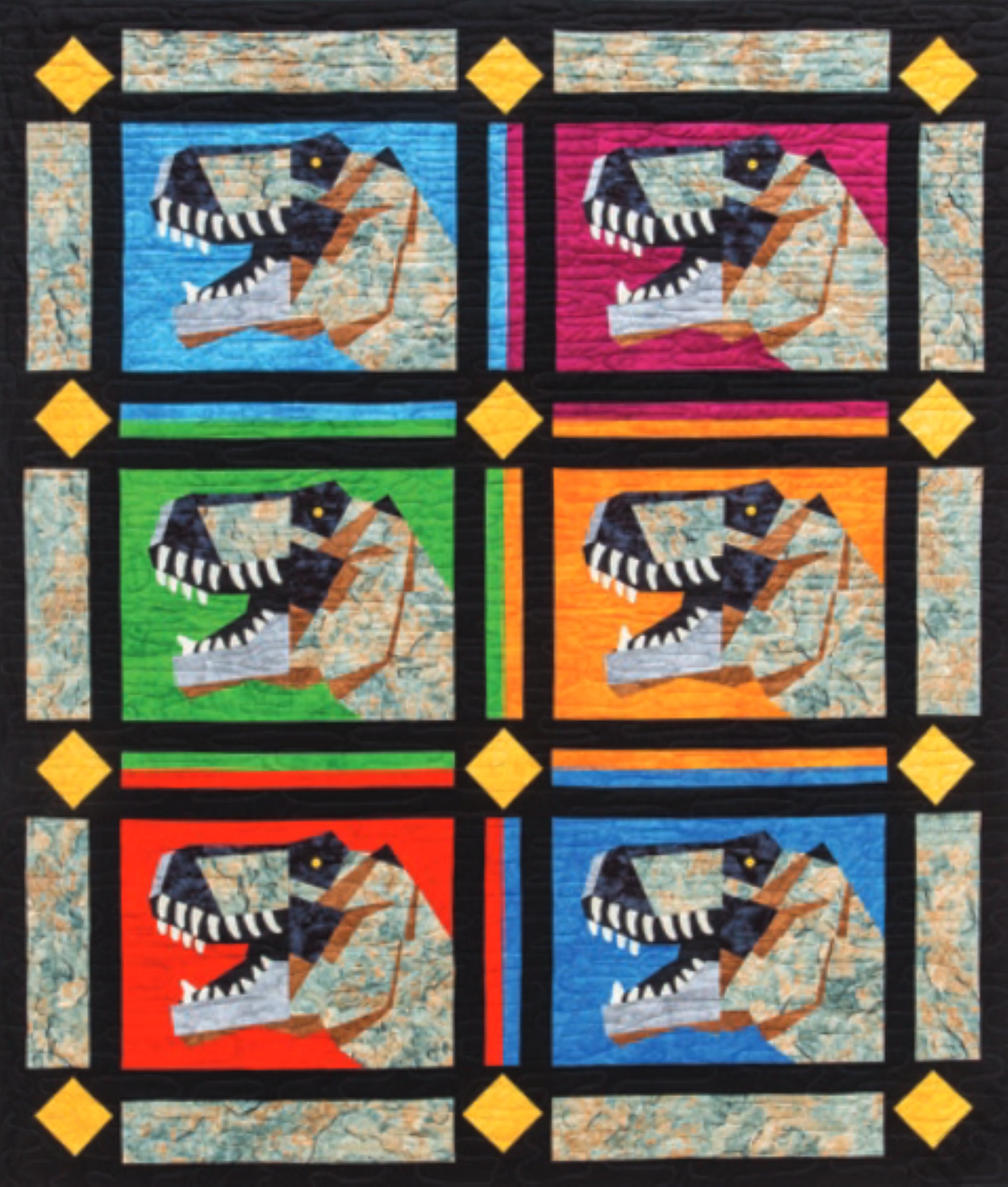 Tyrannosaurus Rex Quilt Pattern (PDF) - Etsy