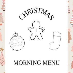 Editable Christmas Morning Menu Template morning Work, Preschool ...