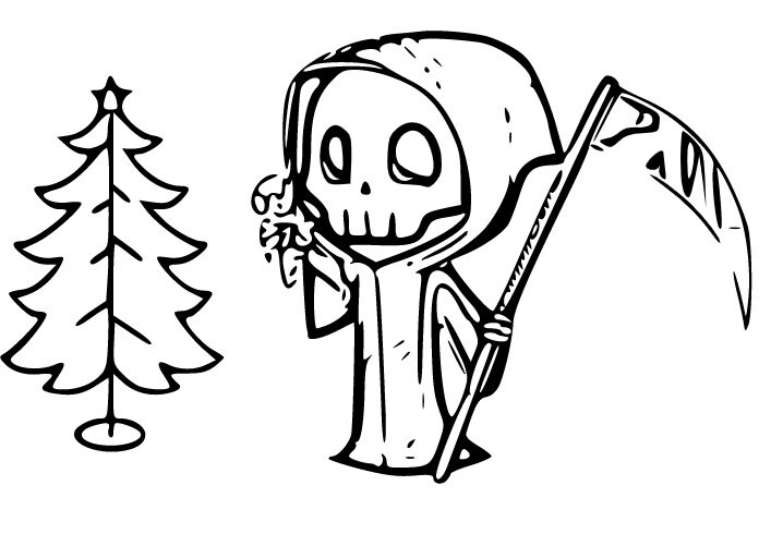 Merry Christmas, Grim Reaper-svg - Etsy