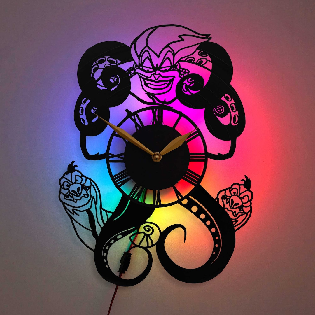 Ursula Clock Ursula Decor Little Mermaid Ursula Gift Wall Clock - Etsy