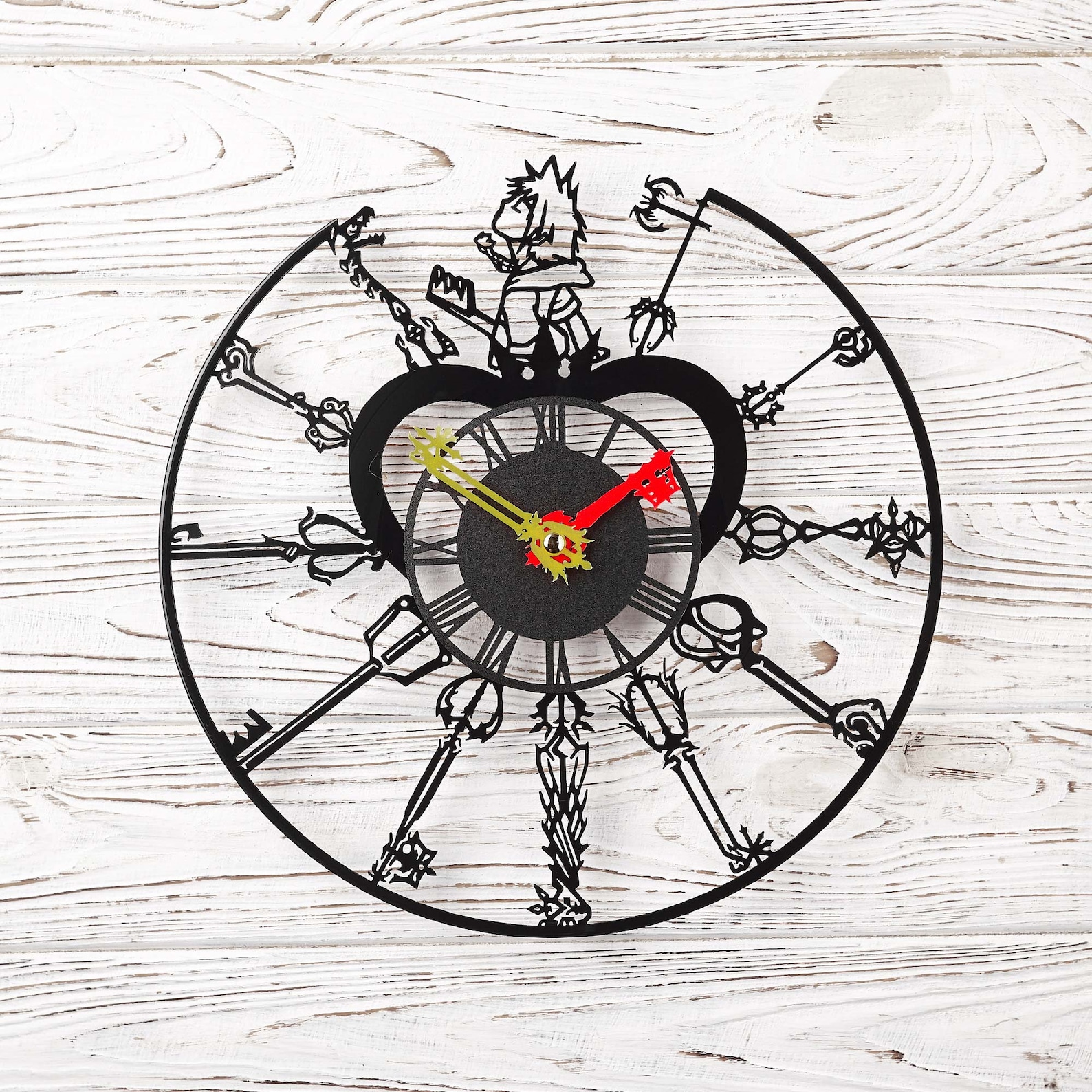Kingdom Hearts Clock, Kingdom Hearts Gifts, Kingdom Hearts Wall Clock ...