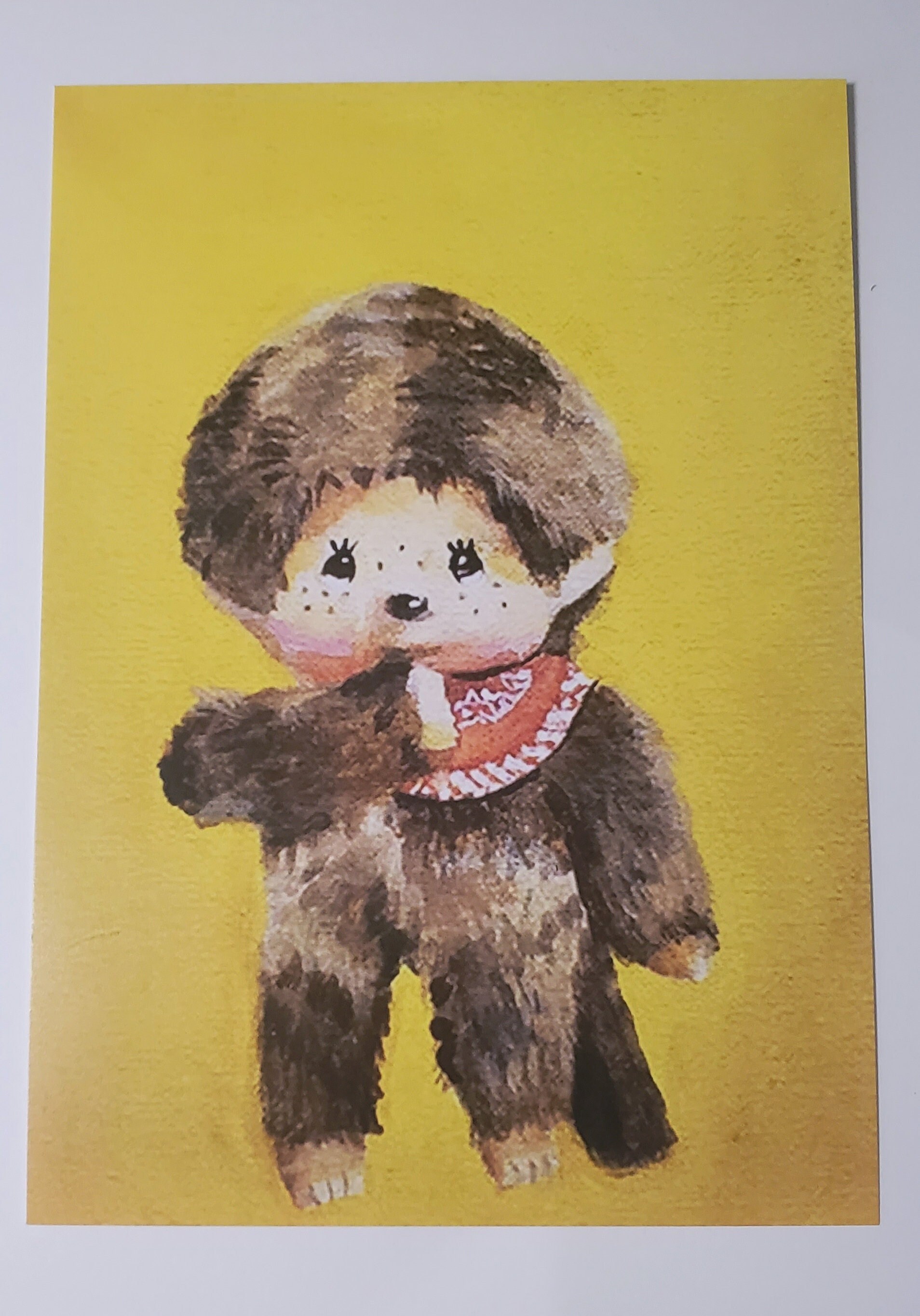 5x7 MONMON Print Monchichi Fine Art Print 70's Acylic Painting - Etsy