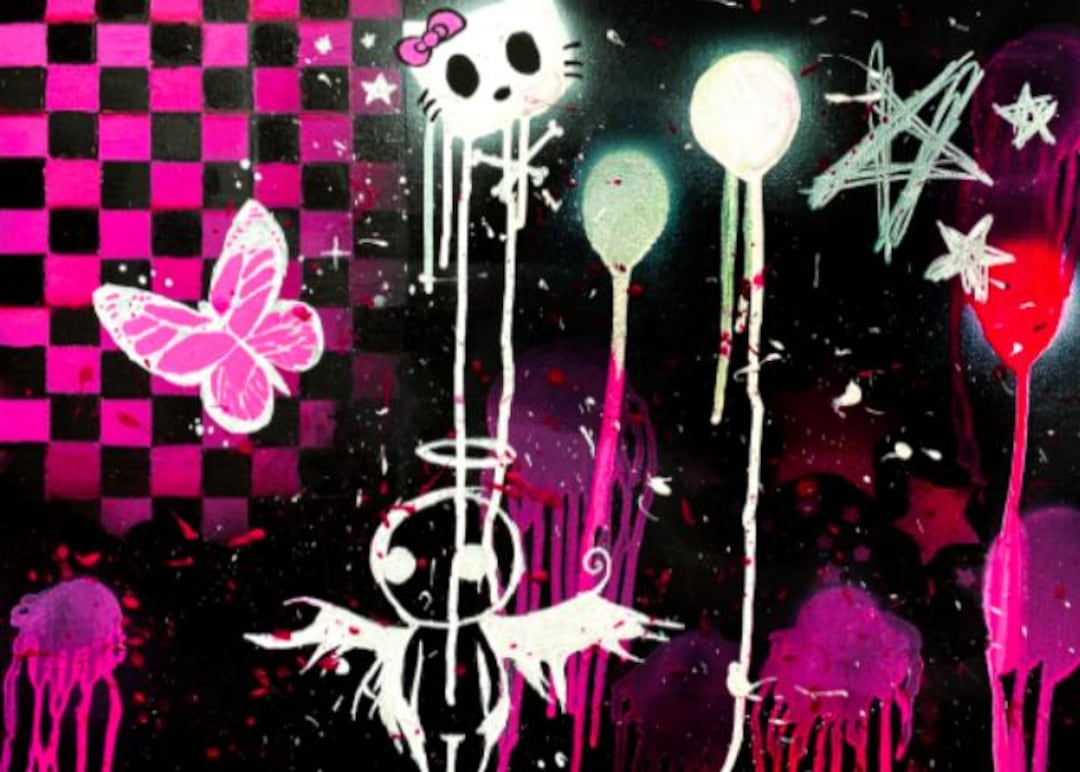 5x7 "emo V1b3zz " Print Fine Art Mixed Media Print Spray Paint - Etsy