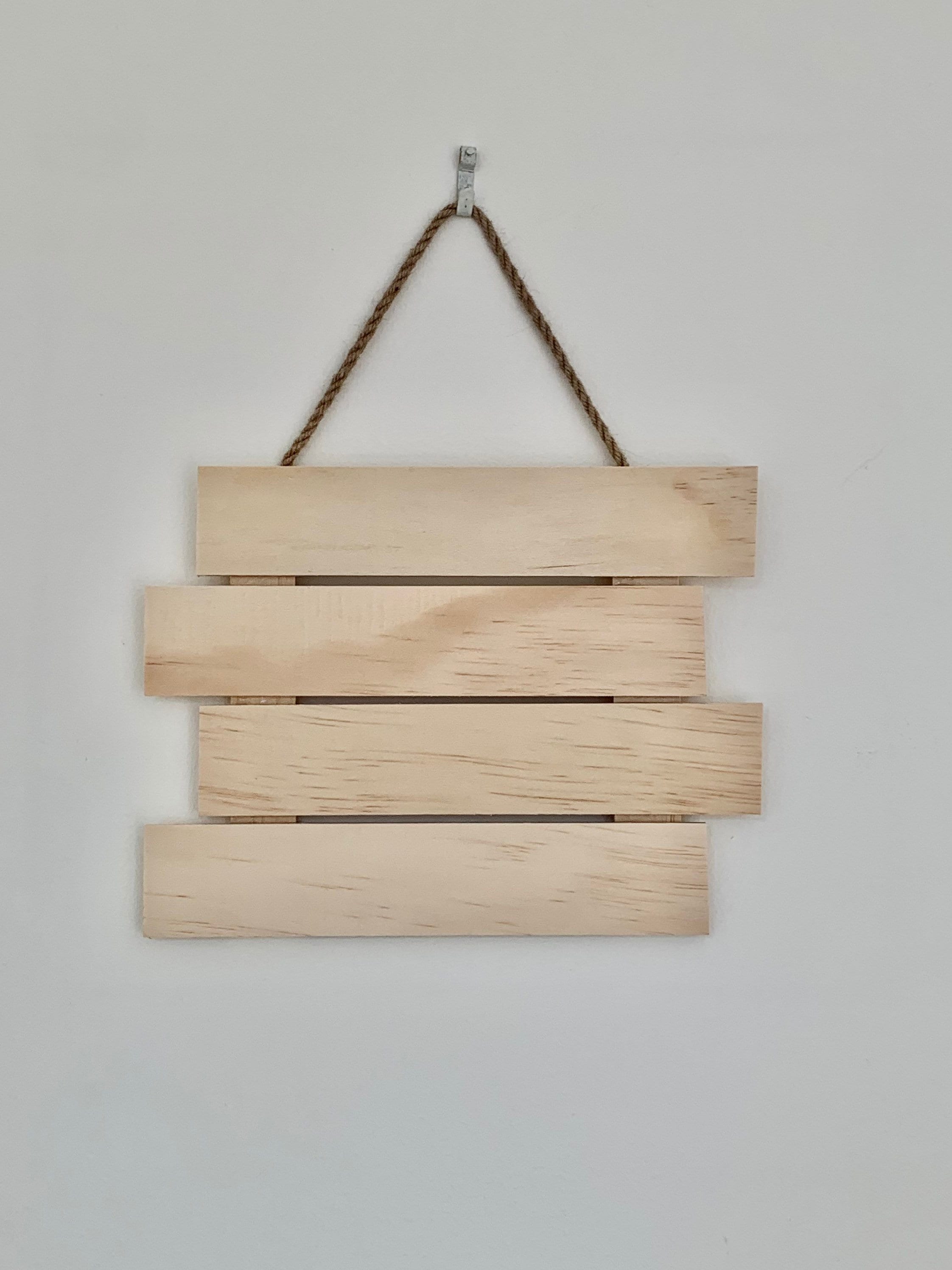 Blank Wooden Sign Hanging